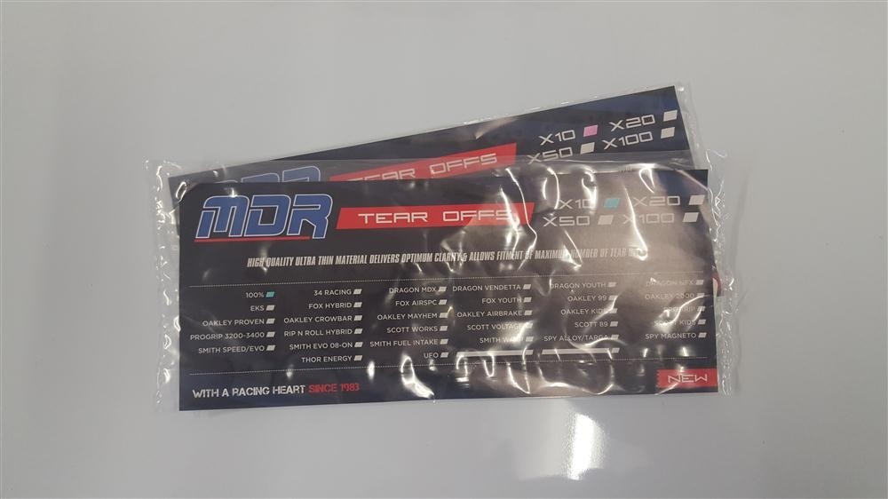 MDR FOX HYBRID ROLL OFF TEAR OFFS PK 100