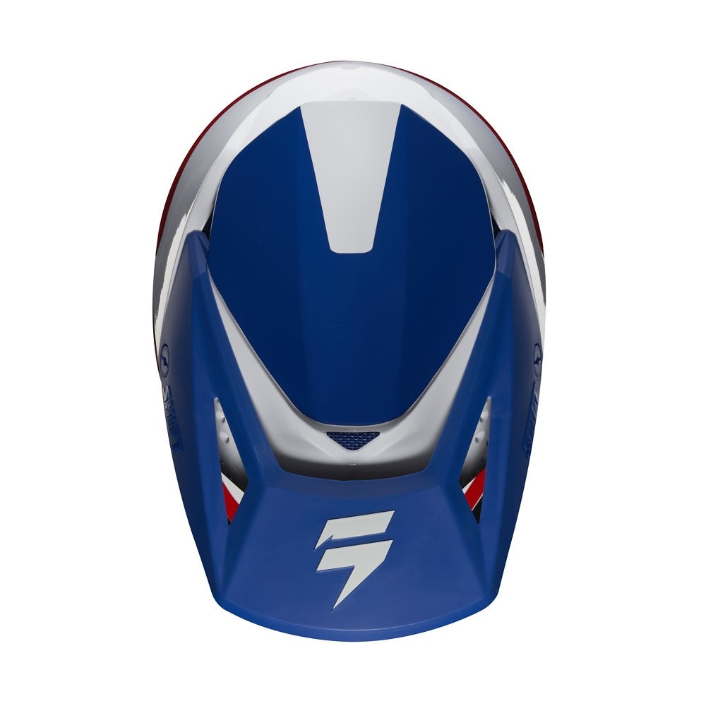 SHIFT YOUTH WHIT3 HELMET- GRAPHIC WHITE/RED/BLUE