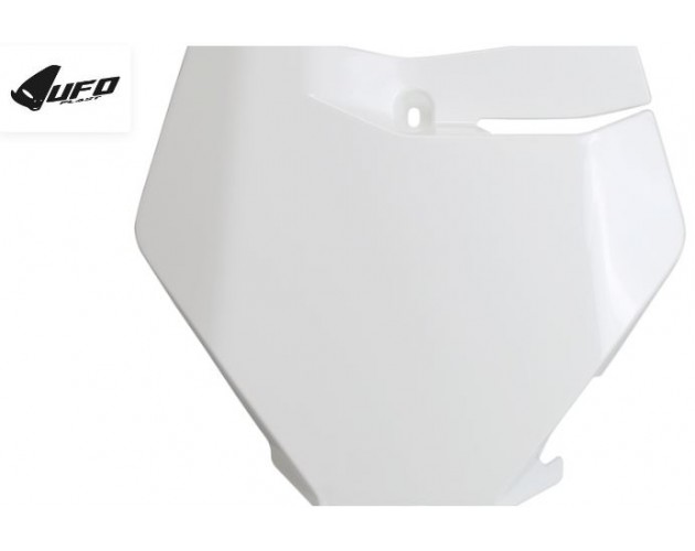 Ufo Ktm front number plate - white