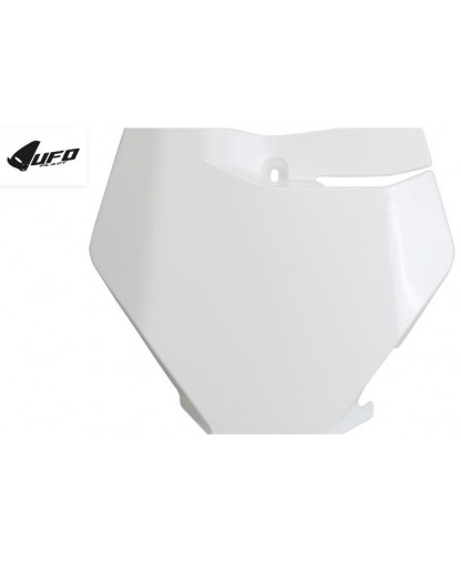 Ufo Ktm front number plate - white