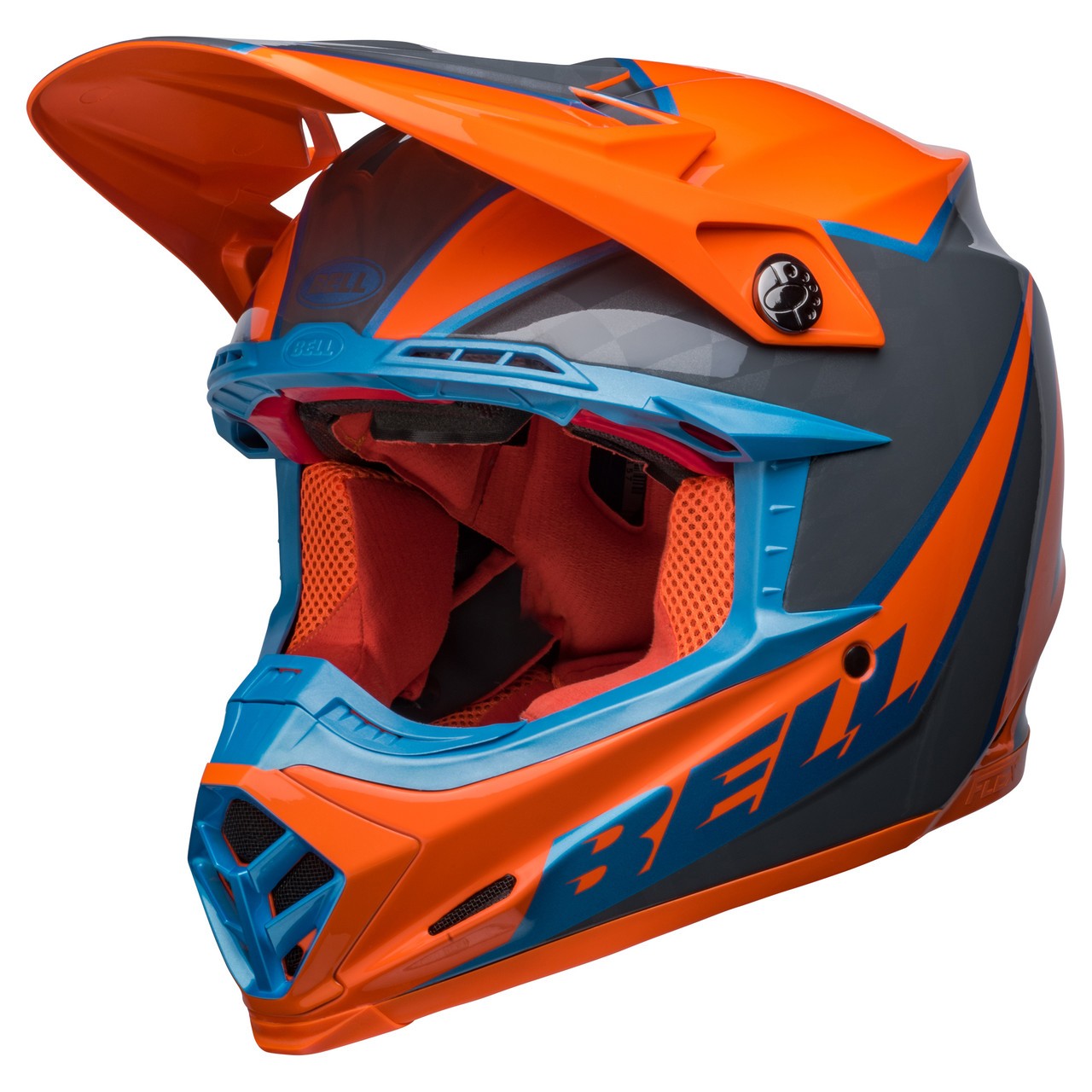 Bell MX 2023 Moto-9S Flex Adult Helmet (Sprite Orange/Grey)
