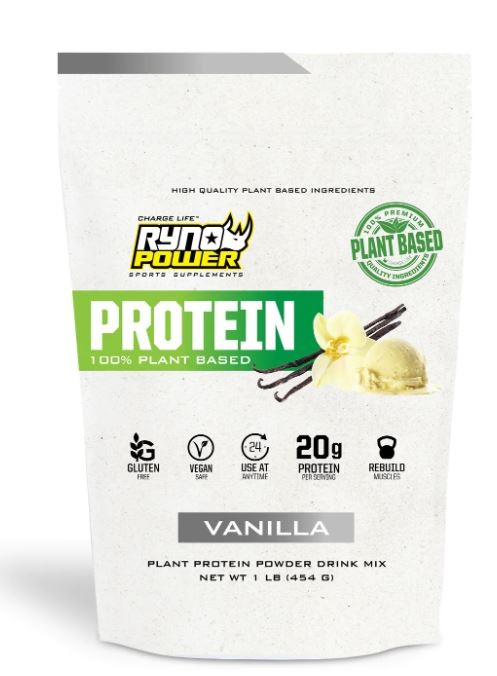 Ryno Power Premium Plant Based Protein Powder - Vanilla